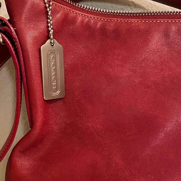 Coach | Bags | Coach C3s9326 Red Leather Signature Handbag Purse | Poshmark